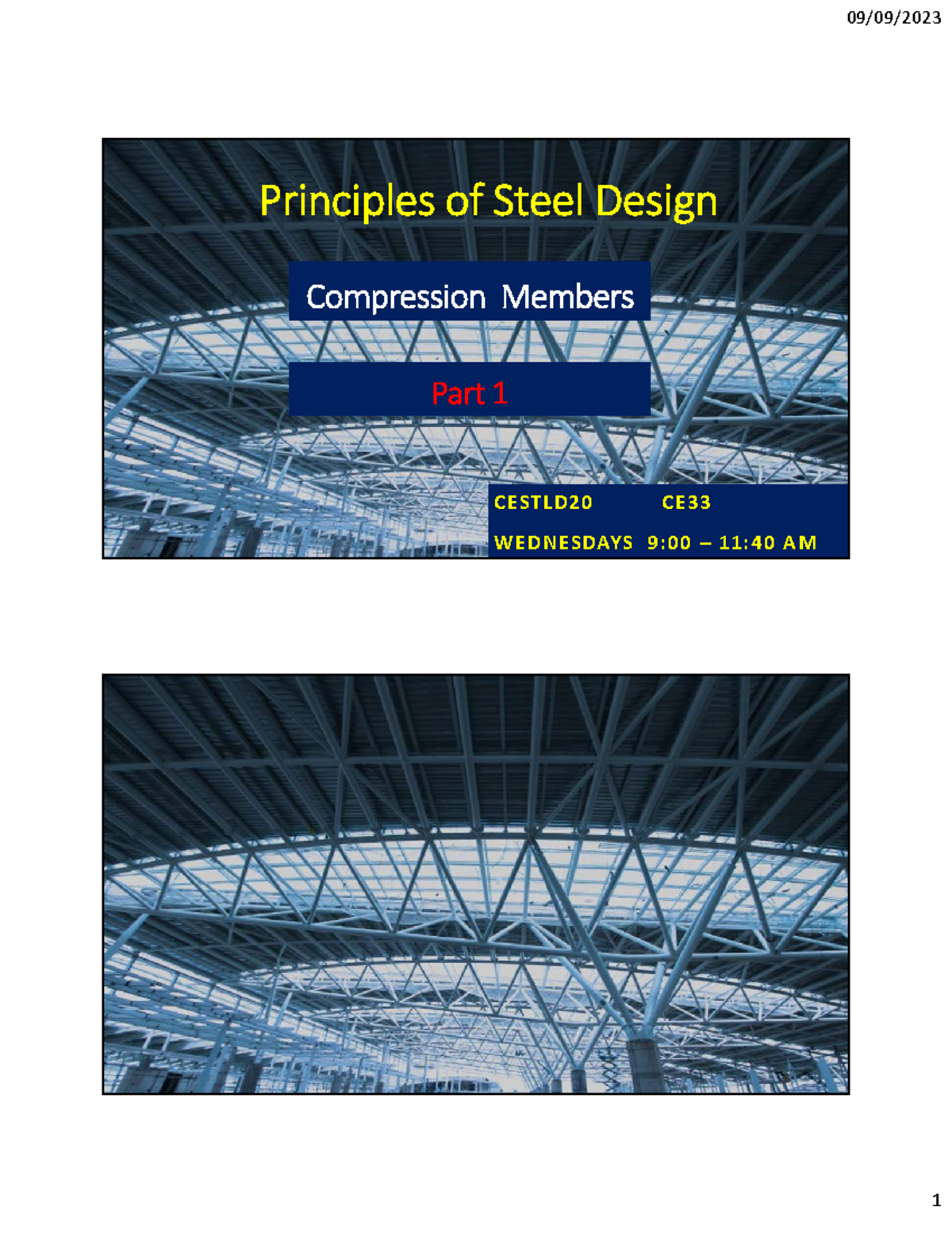 PSD-Compression Members-Part1 - Principles of Steel Design Compression ...