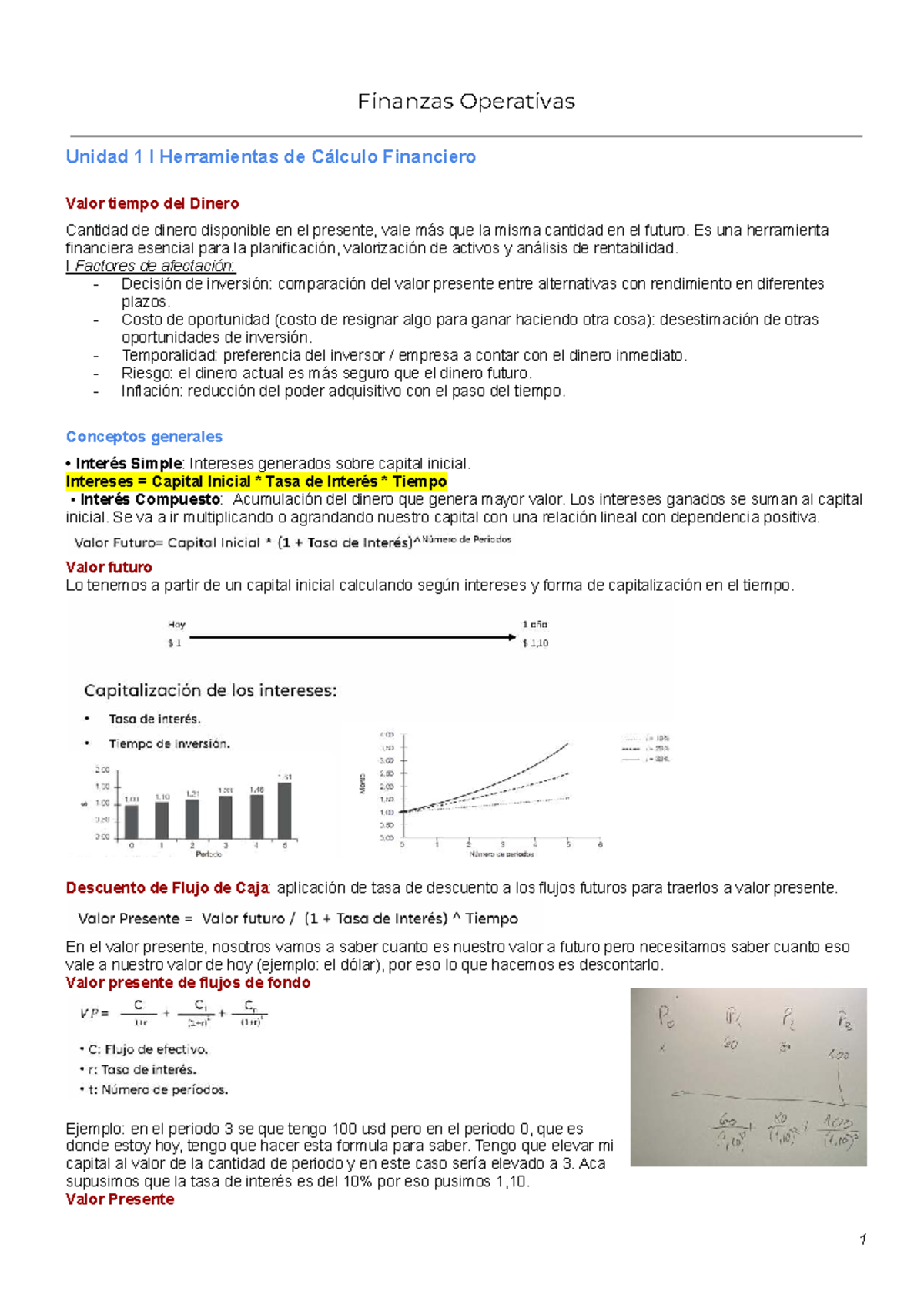 Finanzas Operativas - Unidad 1: Herramientas de Cálculo Financiero ...