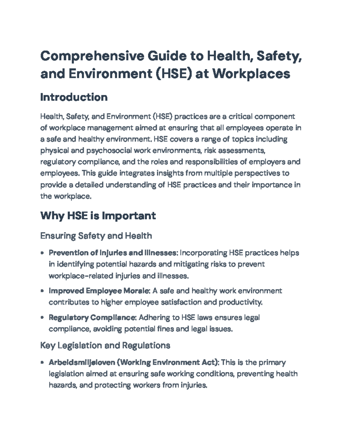 Comprehensive HSE Training Guide for Workplace Safety and Compliance ...