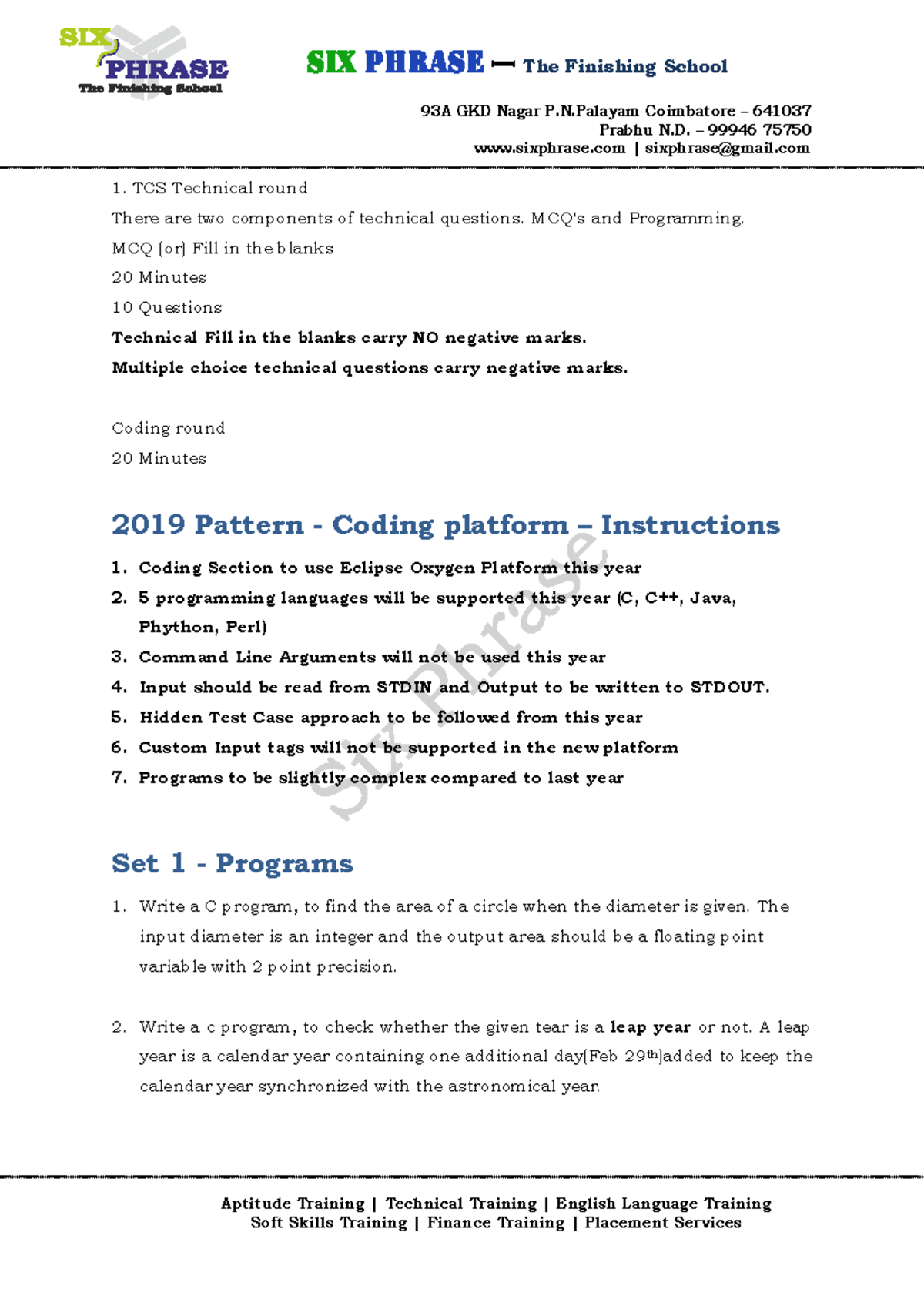CODE-93A: Important Coding Questions for Technical Round - Studocu