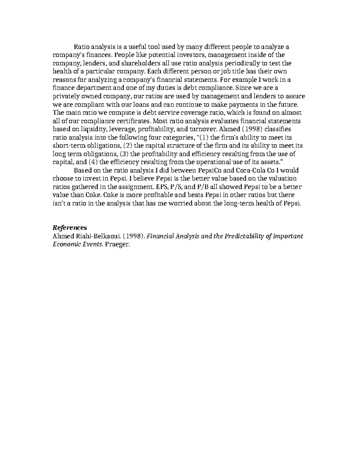 1-2 - Module 1 Assignment 2 - Ratio analysis is a useful tool used by ...