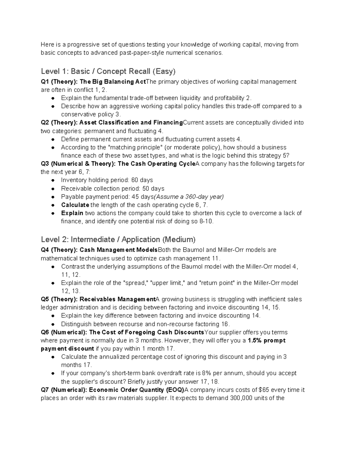 Mastering Working Capital Management: Theory & Practice Assessments ...