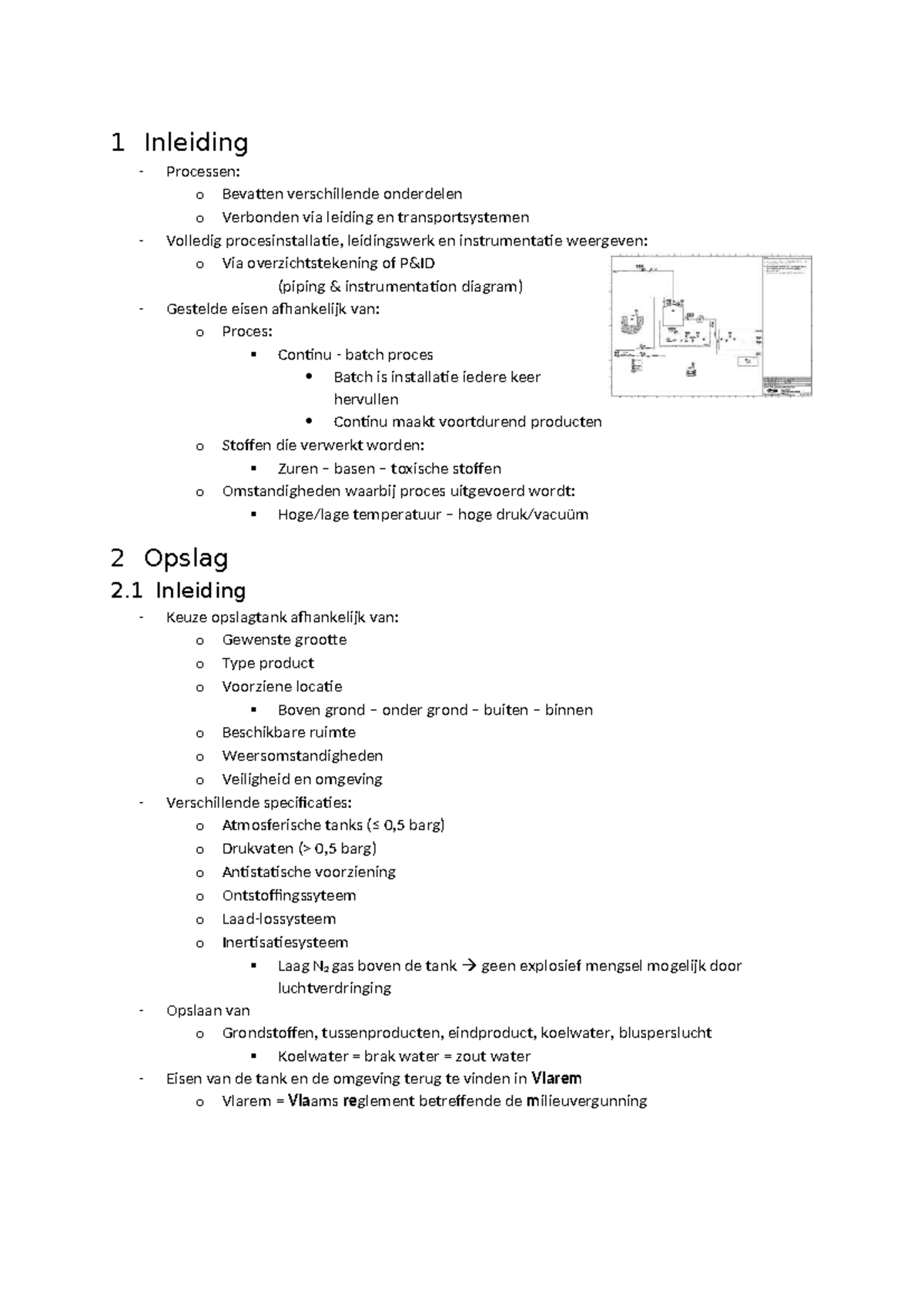 Samenvatting Instrumentele Apparatuur: Processen en Opslag (1 Inleiding ...
