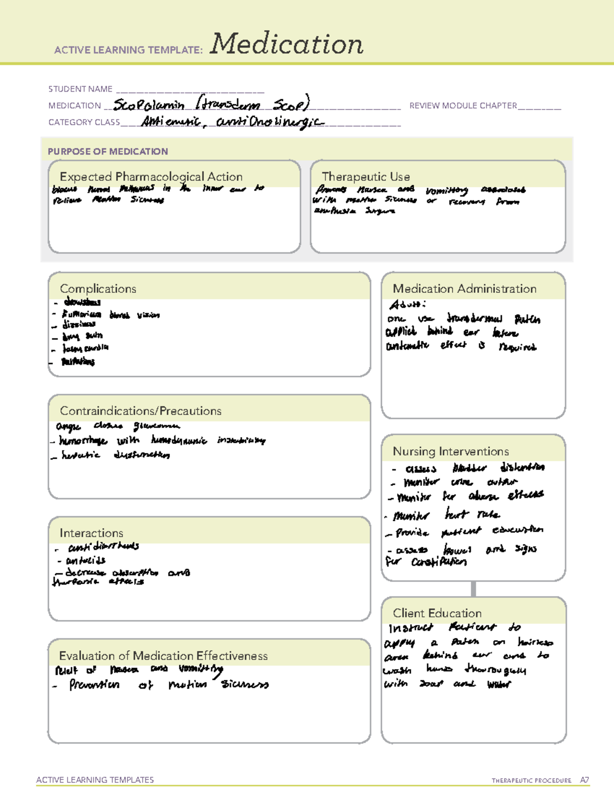 Active Learning Template medication (32) Copy - ACTIVE LEARNING ...