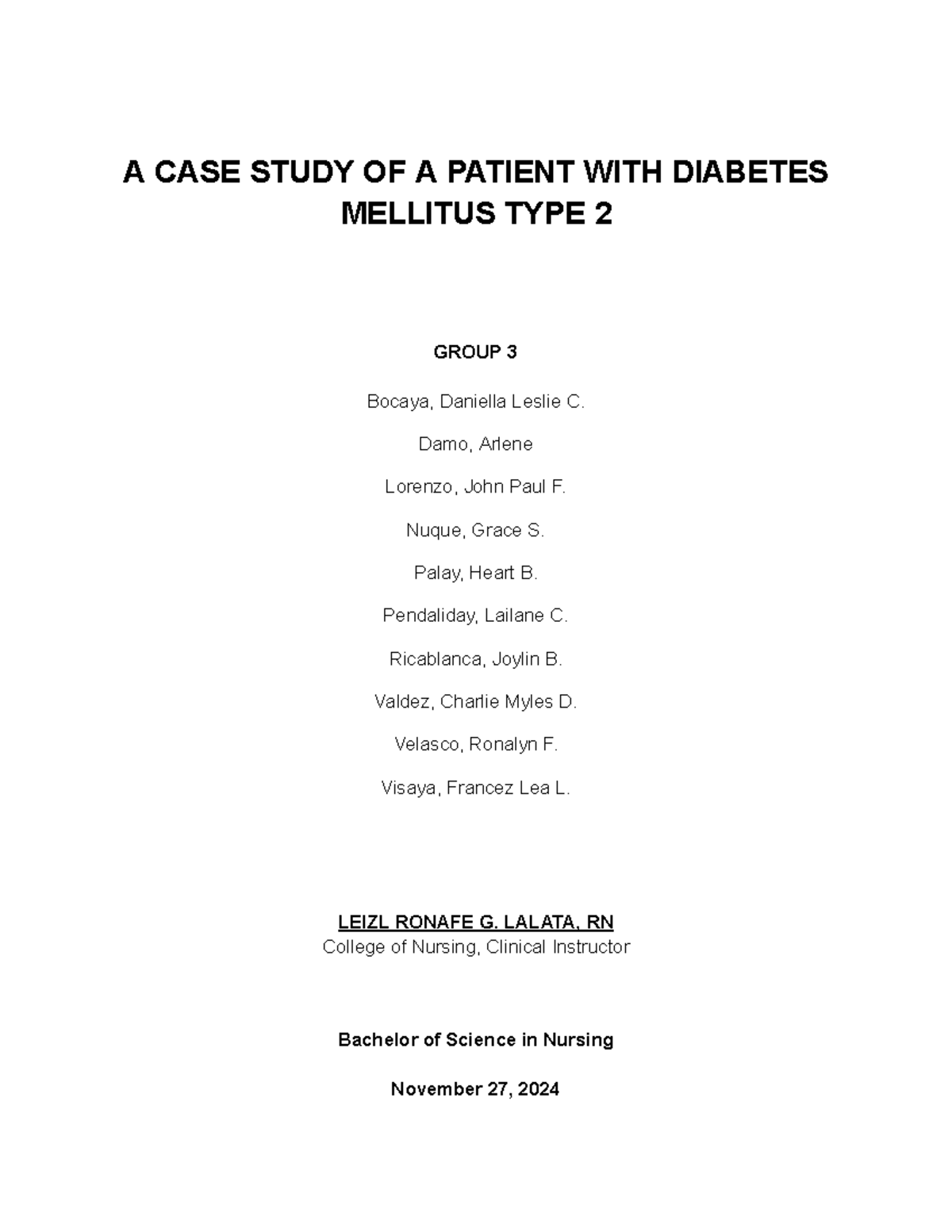 Case Study: Diabetes Mellitus Type 2 - Group 3 Analysis and Insights ...