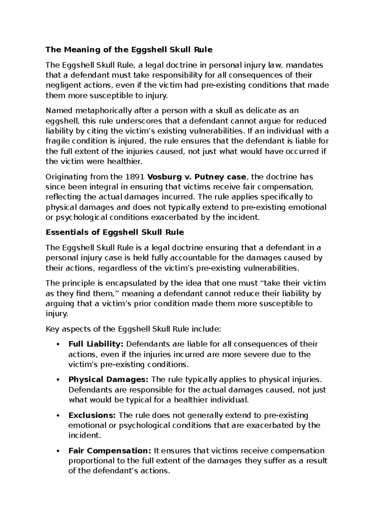 EG-201: Understanding the Eggshell Skull Rule in Personal Injury Law ...