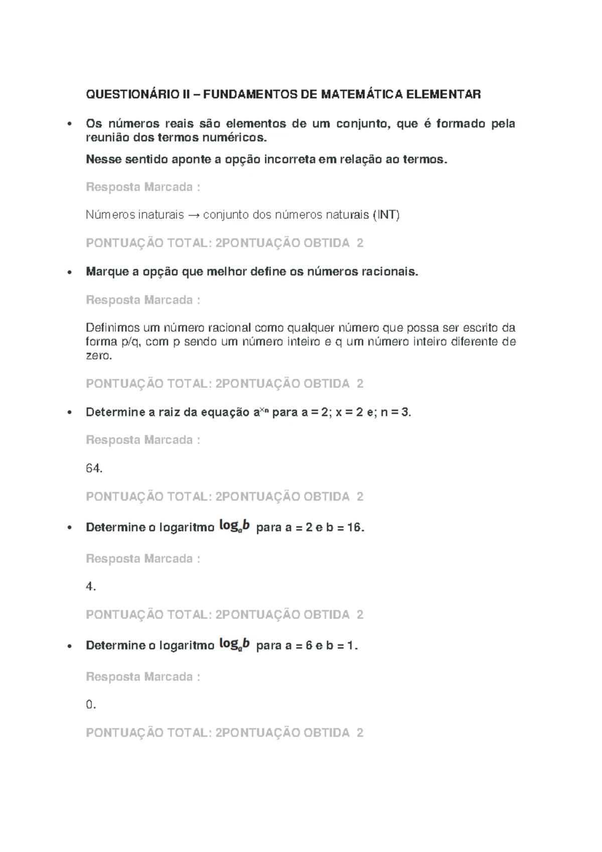 Questionário I - QUESTIONÁRIO I – METODOLOGIA DA PESQUISA CIENTÍFICA ...