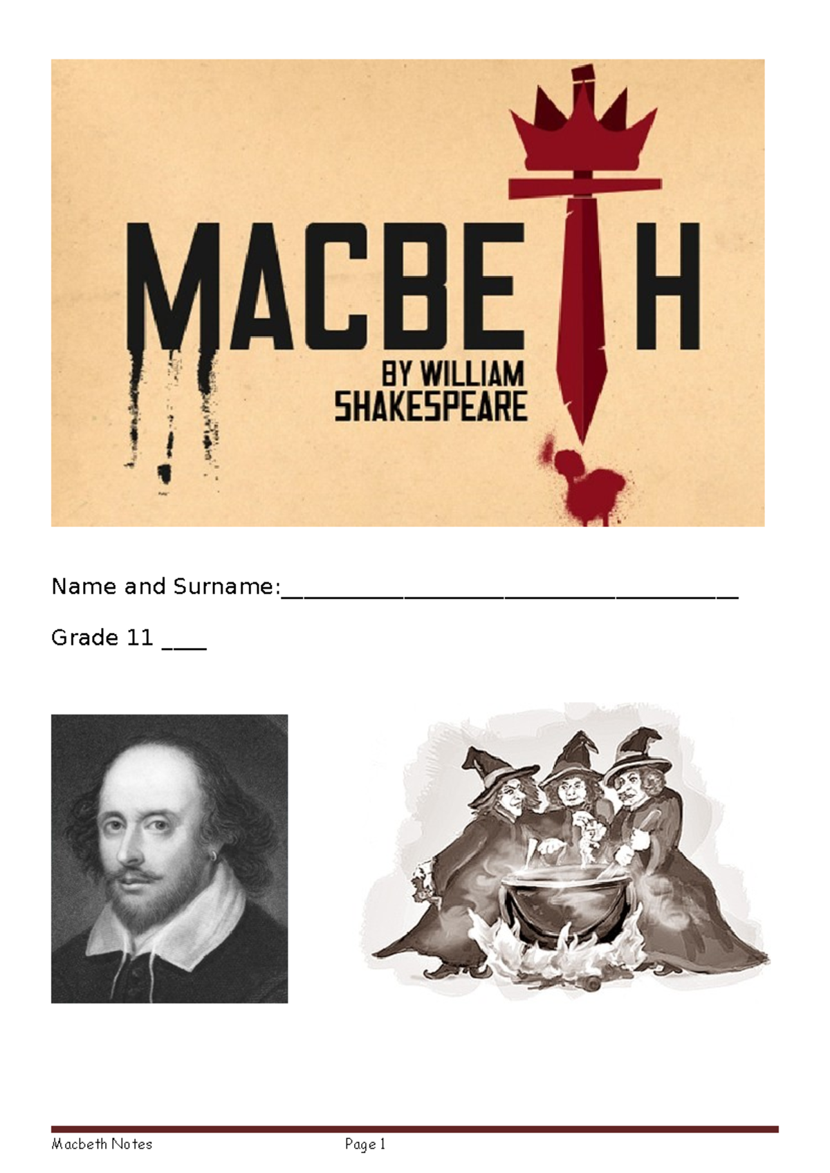 Macbeth Notes (Grade 11) - Key Themes, Characters, and Plot Analysis ...