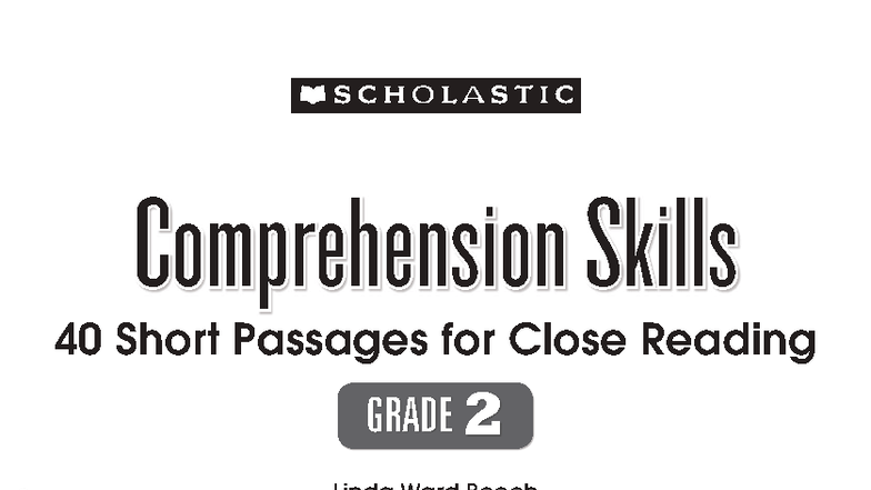 Comprehension Skills: 40 Passages for Close Reading, Grade 2 - Studocu