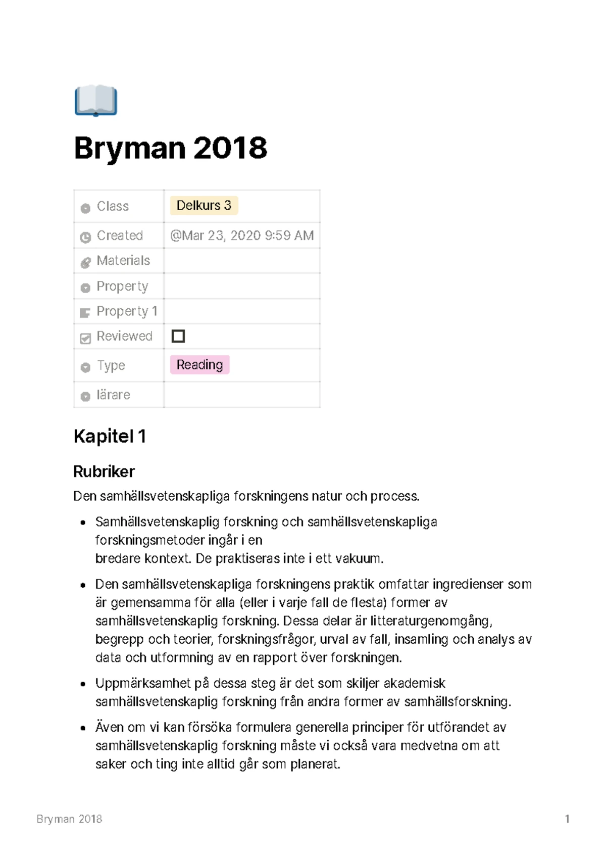 Bryman - Samhällsvetenskapliga metoder - Bryman Bryman, Alan ...
