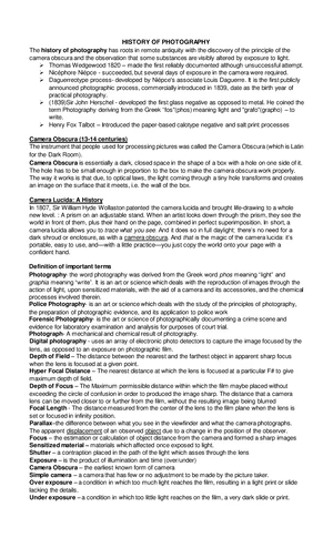 Forensic Photography Notes - (PRELIMS) PHOTOGRAPHY “PHOS” or “PHOTOS ...