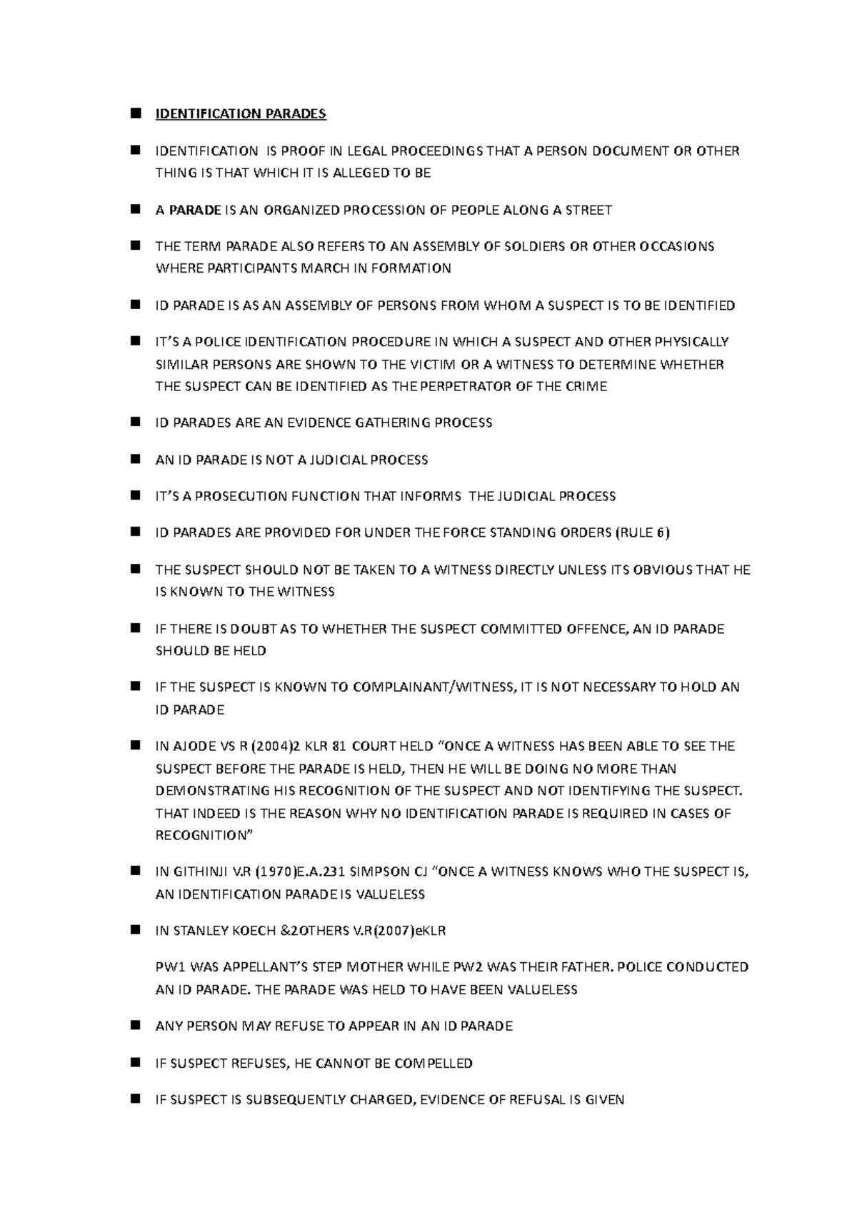 LAW- Identification Parades: Understanding Procedures and Importance ...