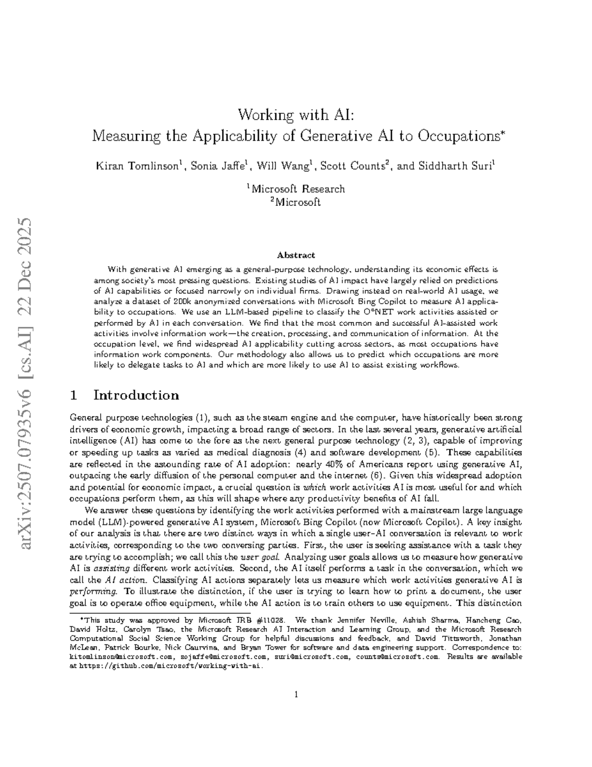 AI Applicability in Information Work: Insights from Microsoft Bing ...