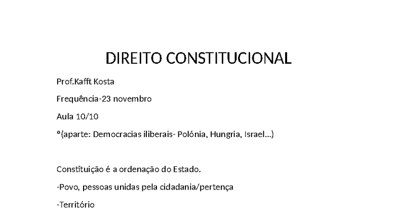 DIREITO CONSTITUCIONAL 101 - Aula sobre Estruturas e Funções do Estado ...