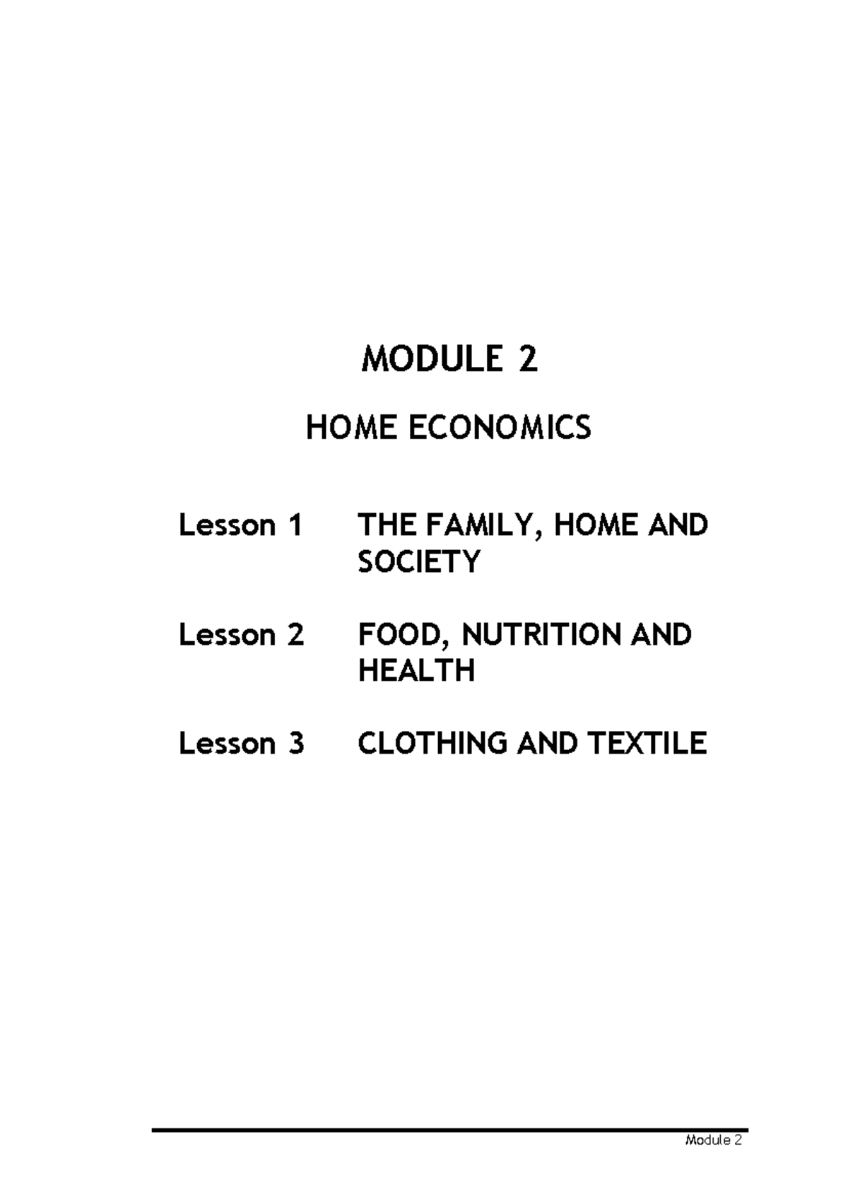 EPP-Module-2 - Home Economics Lessons on Family and Society - Studocu