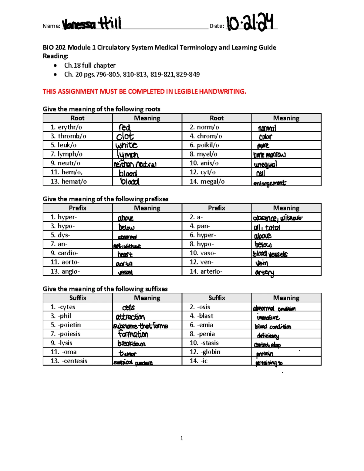 BIO 202 Module 5 Nervous System I Medical Terminology Notes - Studocu