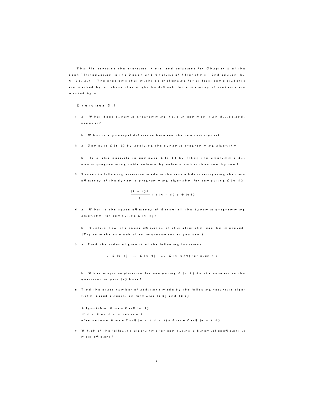 Solu8 - Exercises and Solutions for Chapter 8 in Data Structures and ...