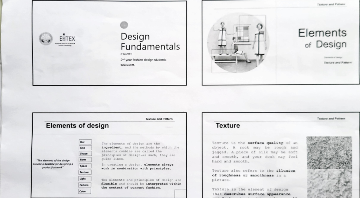 Design fundamentals class 3 - Texture and Pattern ENTEX Design Elements ...