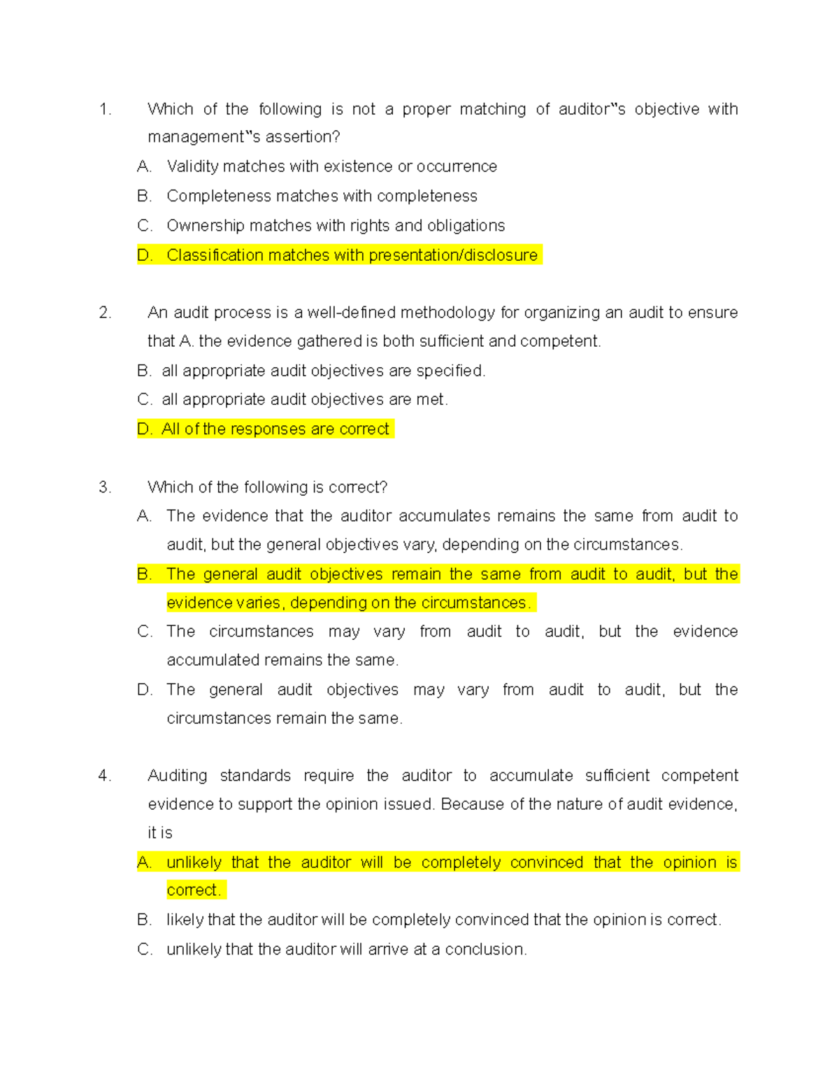 Audit Assignment 2: Key Concepts and Methodologies in Auditing - Studocu