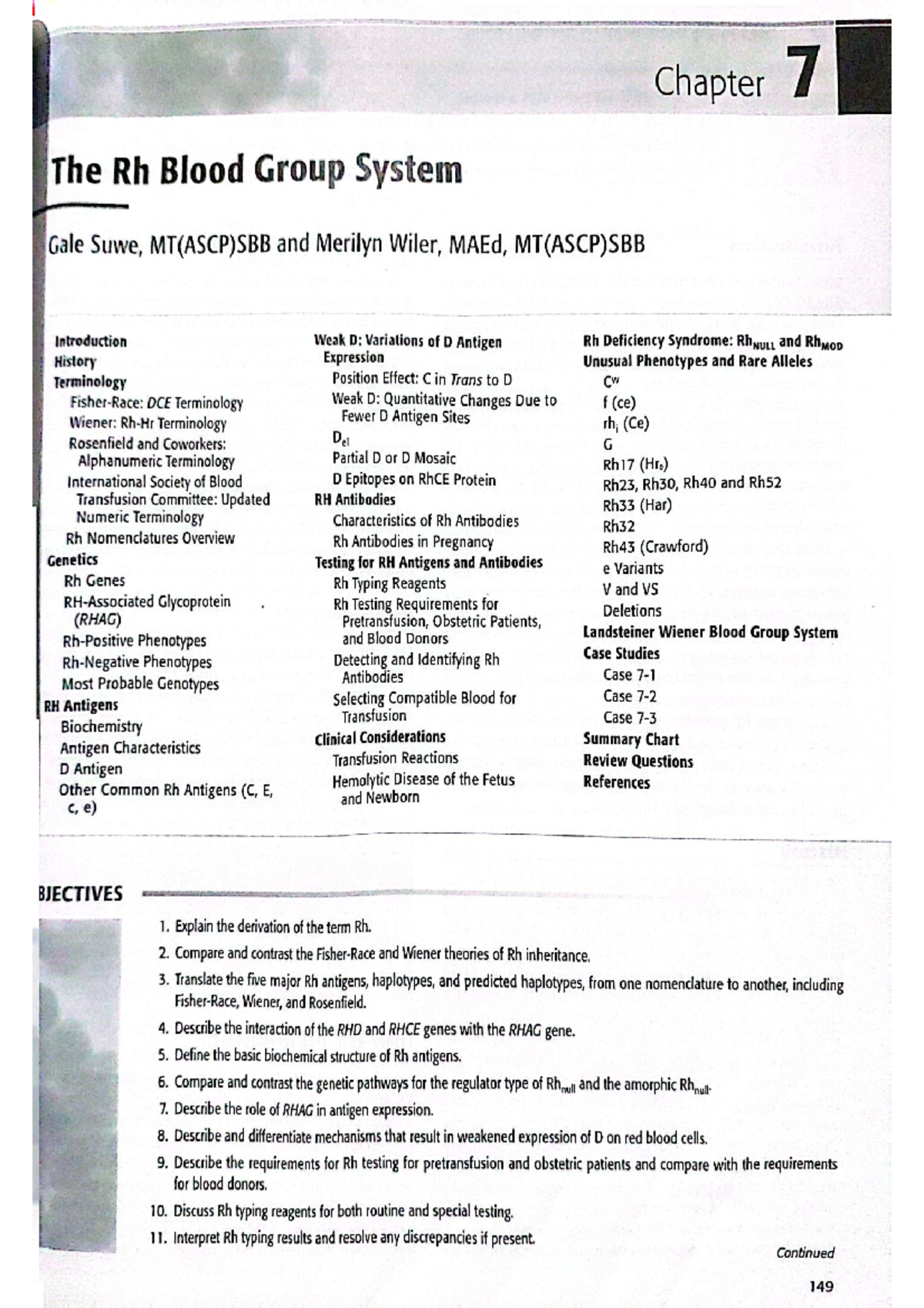 Chapter 7: The Rh Blood Group System in Transfusion Medicine - Studocu