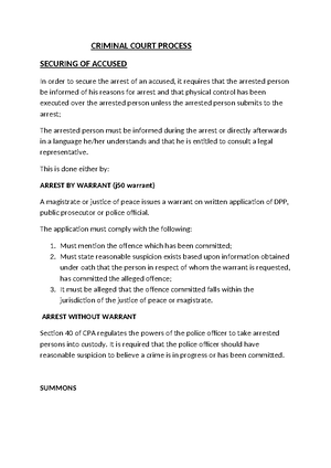 [Solved] An example of written representations on behalf of an accussed ...