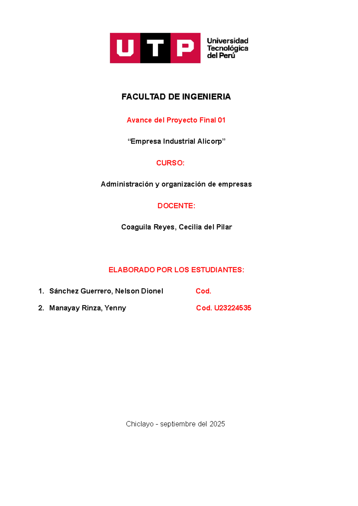 APF-01: Análisis del Proyecto Final sobre Alicorp - Studocu