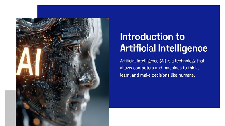 PPT on AI: Introduction to Artificial Intelligence (CS101) - Studocu