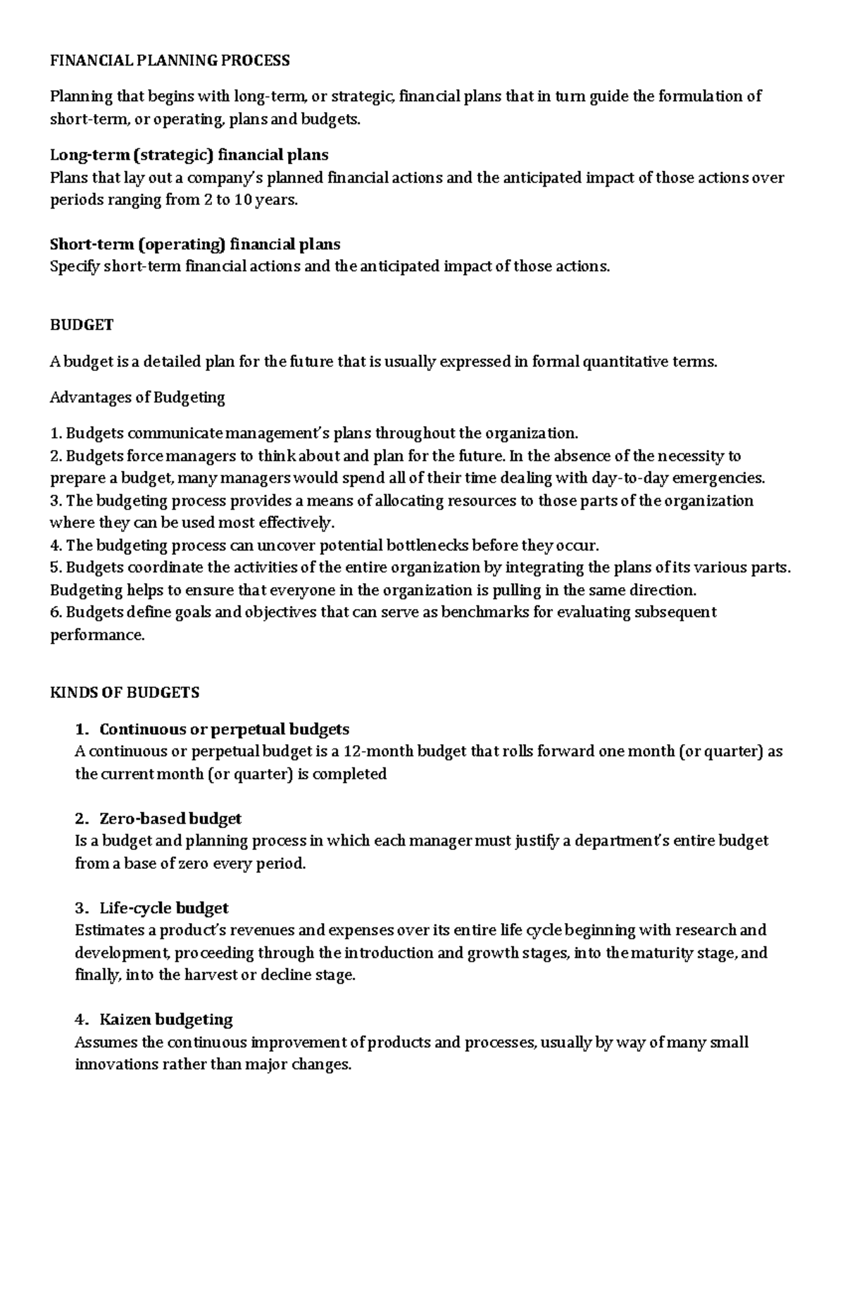 2025 MS Module 6 Ver 1 - advbffhn - FINANCIAL PLANNING PROCESS Planning ...