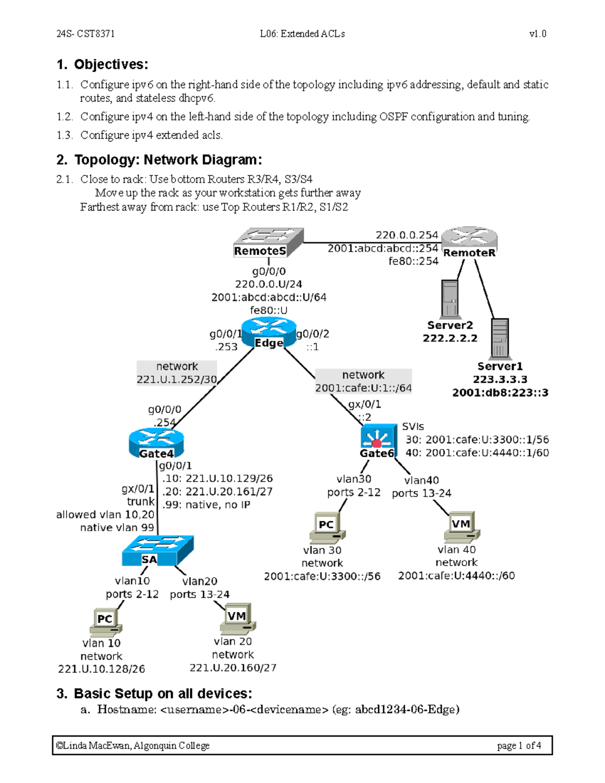 L06 Practice: Configuring IPv4 and IPv6 in Network Topology - Studocu