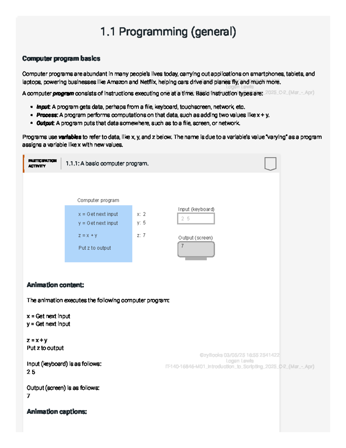 IT 140 Chapter 1 - Intro to Programming Concepts and Python Basics - Studocu