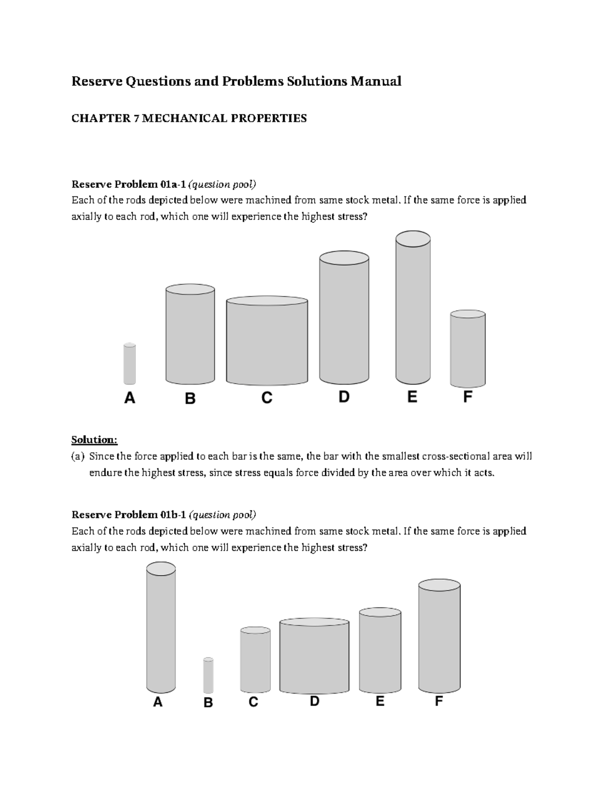 **ME201 - Chapter 7: Mechanical Properties Problem Solutions Manual ...