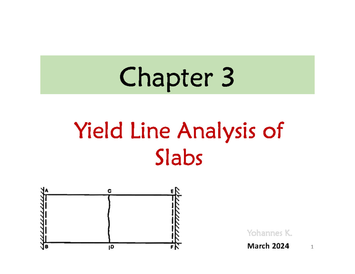 RC II Chapter 3: Detailed Analysis of Yield Line Theory for Slabs - Studocu