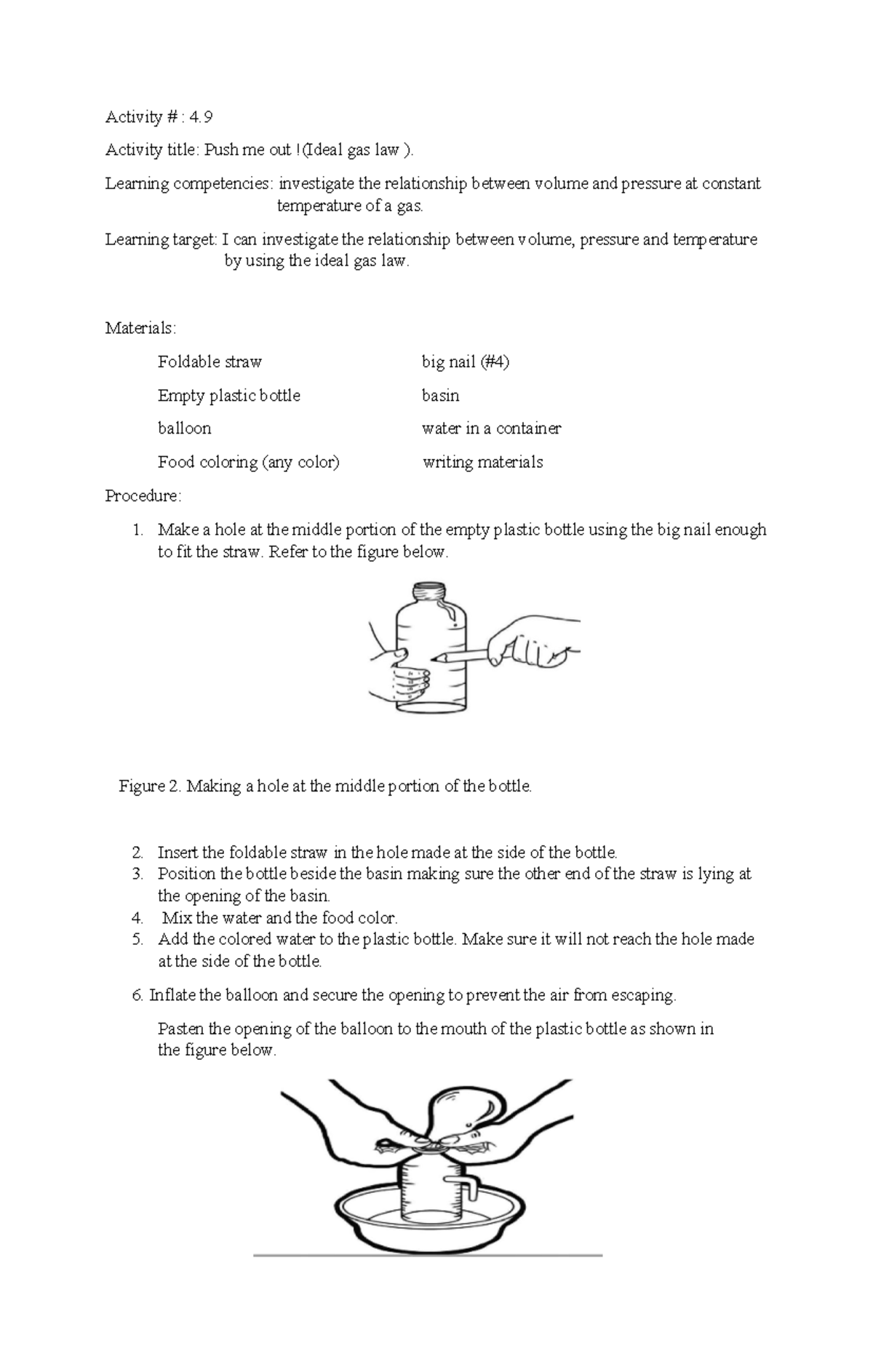 Ideal Gas Law Experiment: Investigating Volume and Pressure ...