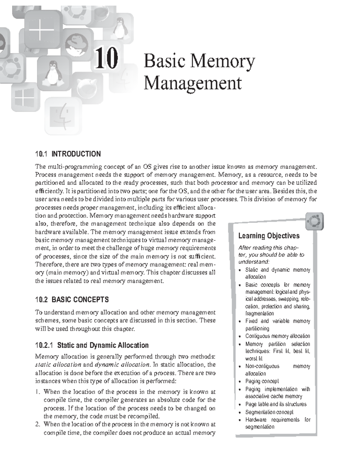 Principles of Operating Systems (OS 10): Basic Memory Management Concepts - Studocu