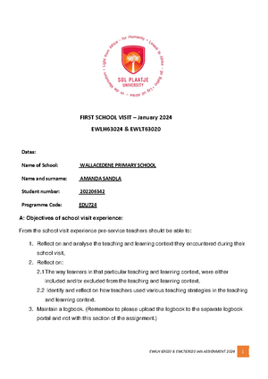 Teaching Practice 1 2025 Module Guide Faculty Of Education 2025