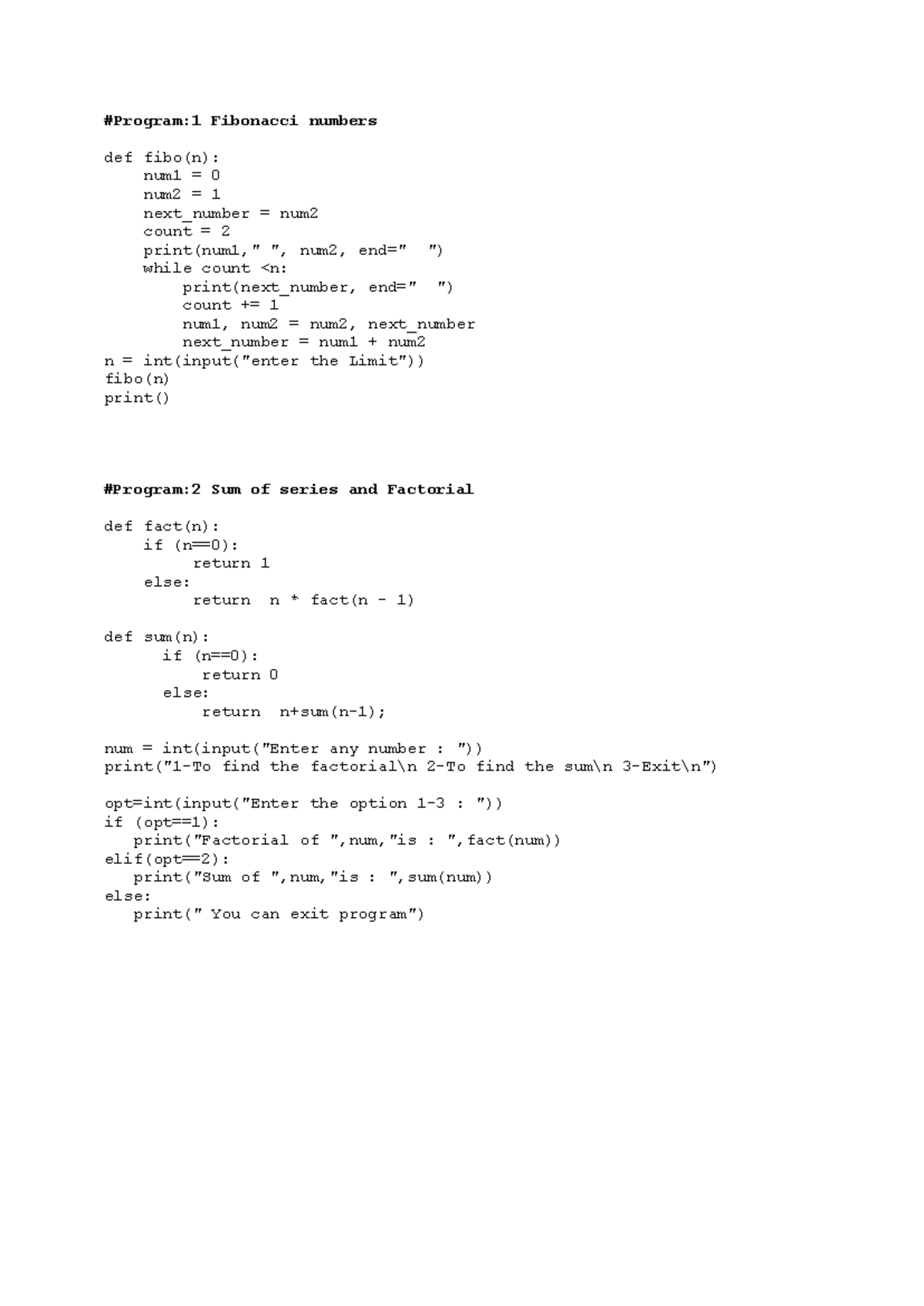 Lab Manual: Revised Python Programming Concepts and Algorithms - Studocu