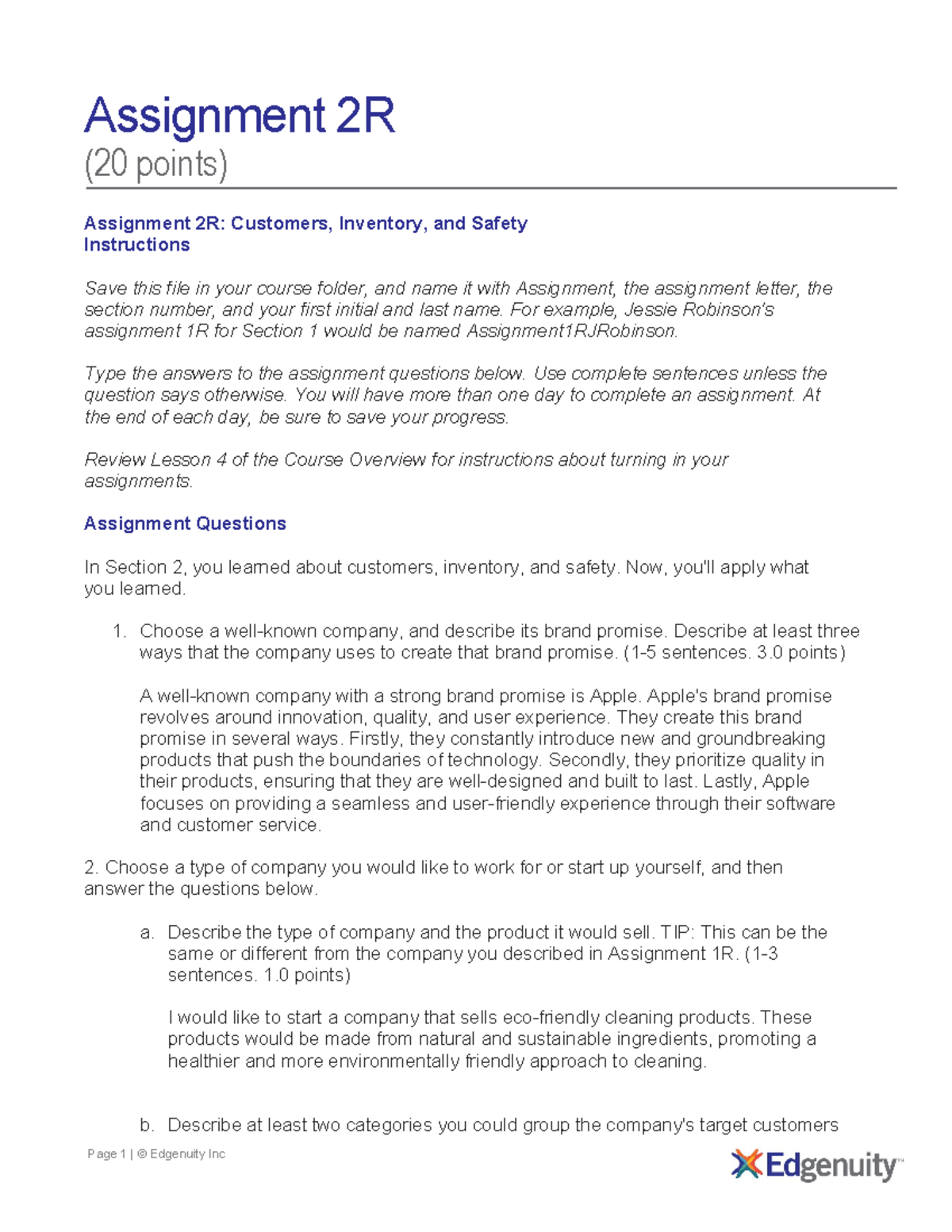 Assignment 2R - EL5733 - Page 1 | © Edgenuity Inc Assignment 2R (20 ...