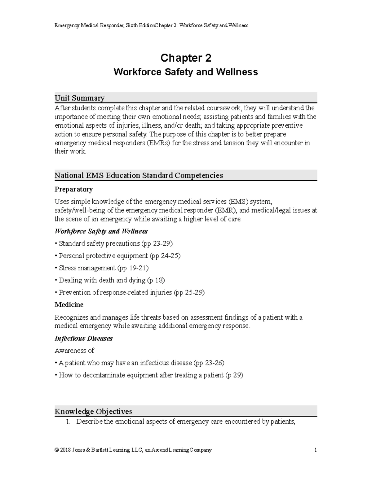 Ch 1 EMS systems notes - Chapter 1 EMS Systems Unit Summary After ...