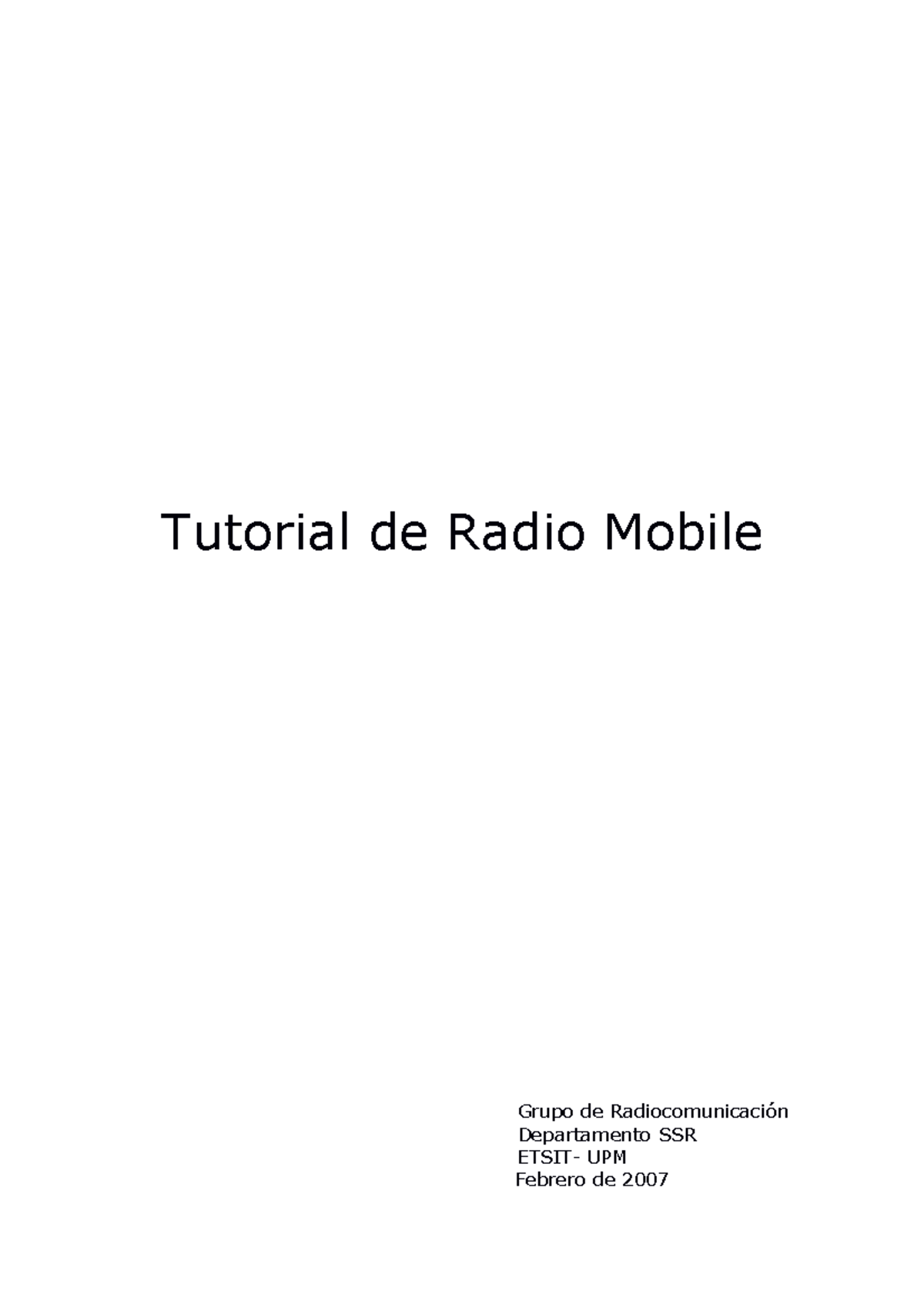 Guía Completa de Instalación y Uso de Radio Mobile 1 - ETSIT UPM - Studocu