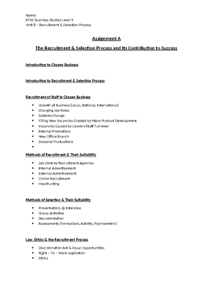 Btec assessment record template - PLEASE NOTE: When submitting evidence for assessment, each ...