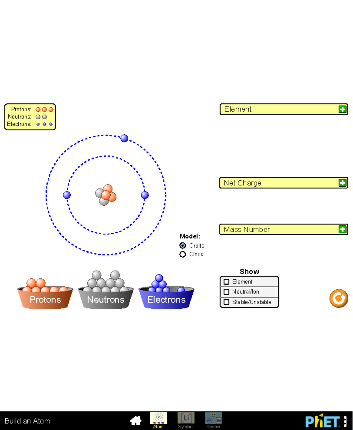 ‪Build an Atom‬ - Build an atom worksheet - Protons: Neutrons ...