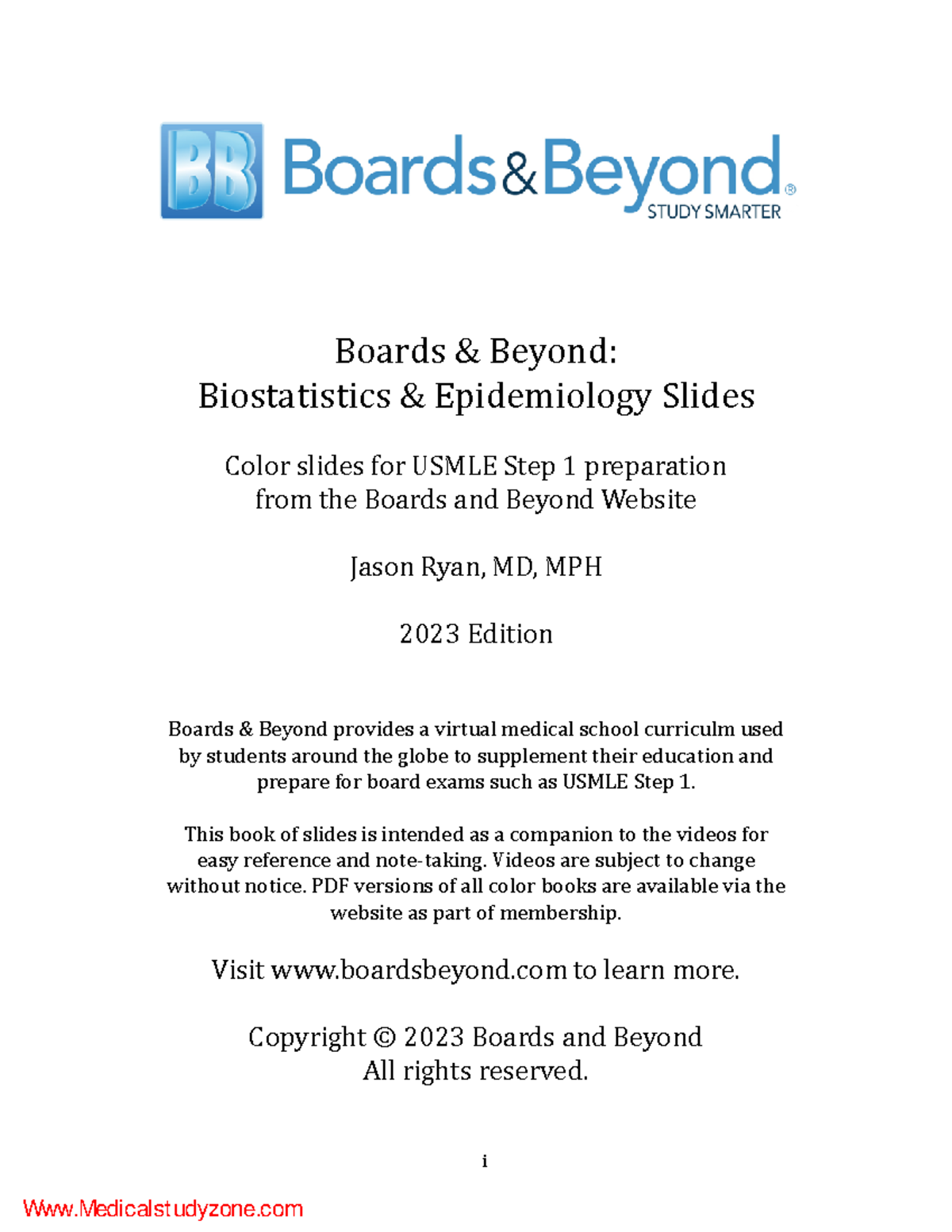 Biostatistics & Epidemiology Review Slides 2023 (B&B) for USMLE Step 1 ...