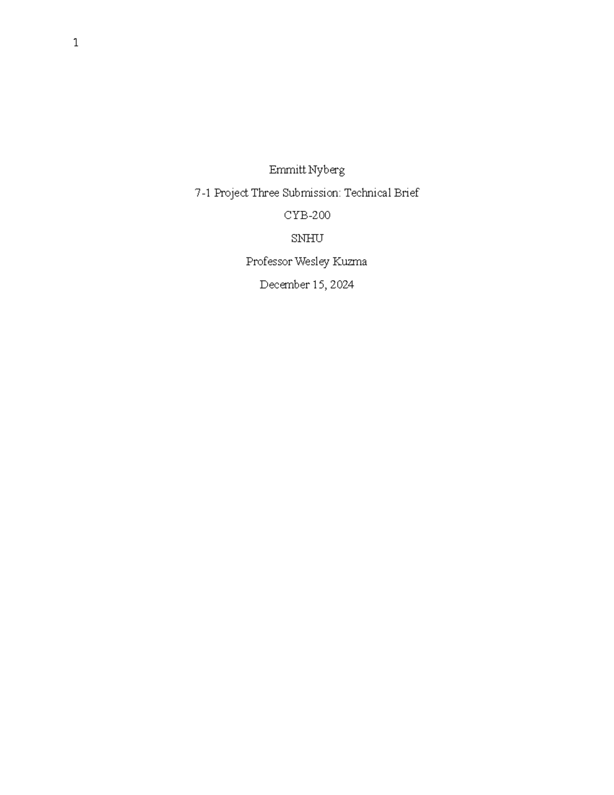 CYB 200 Project Three: Insider Threat Analysis and Remediation ...