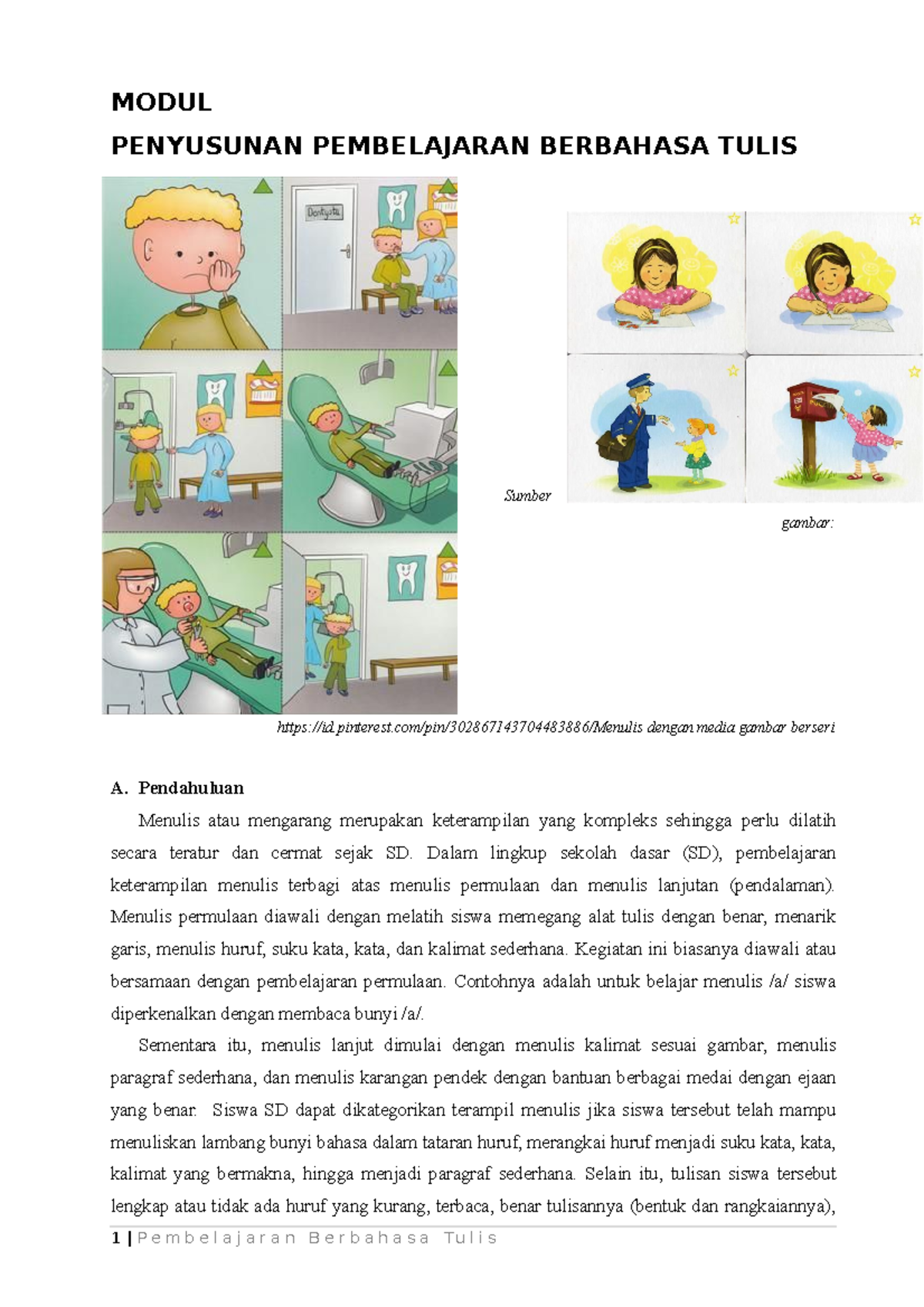 Modul PDMP 2023: Penyusunan Pembelajaran Berbahasa Tulis SD - Studocu