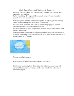 Chem100 Study guide Ch11 Ch12 - Study Guide for Chapter 11 & Chapter 12 ...
