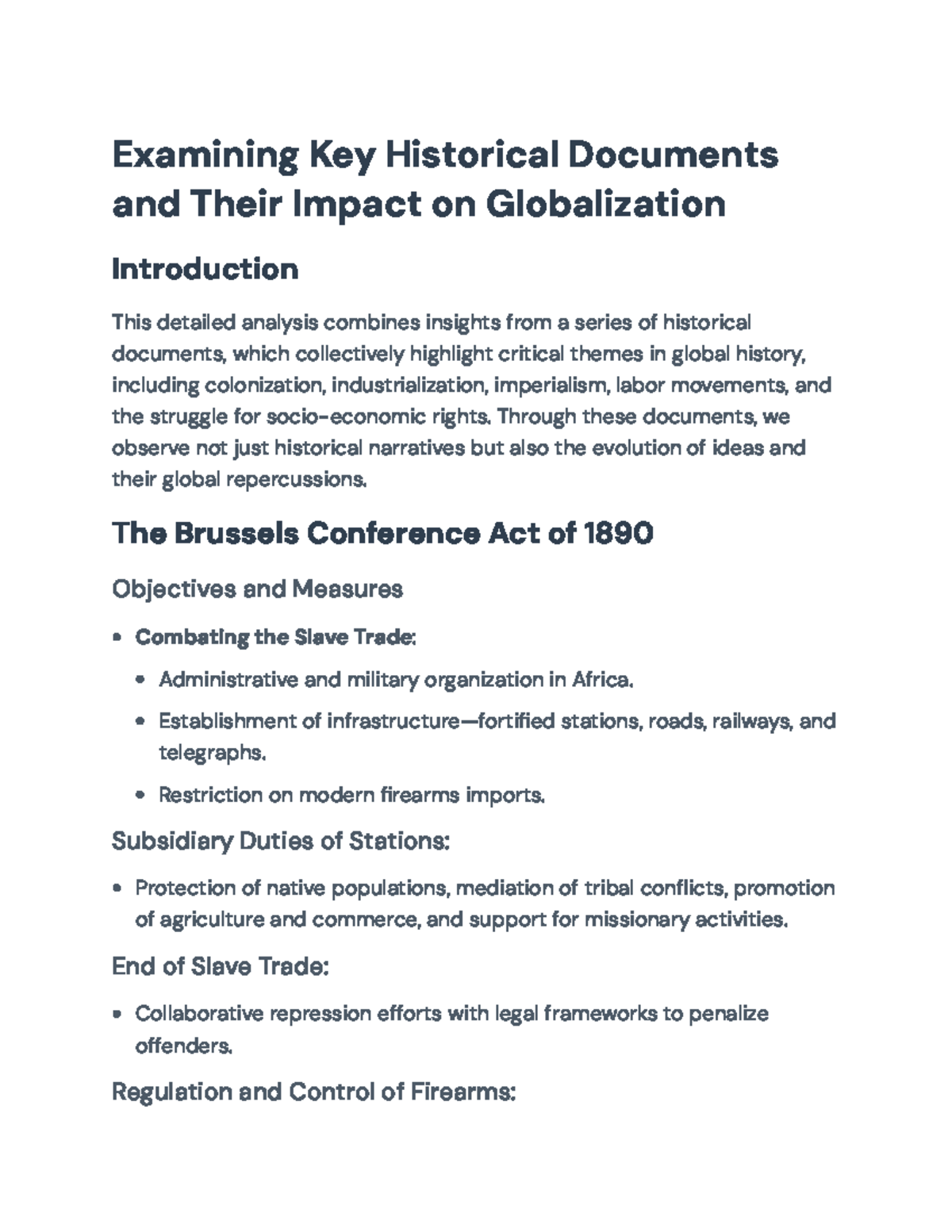 Analyzing Historical Documents and Their Global Impact - Examining Key ...