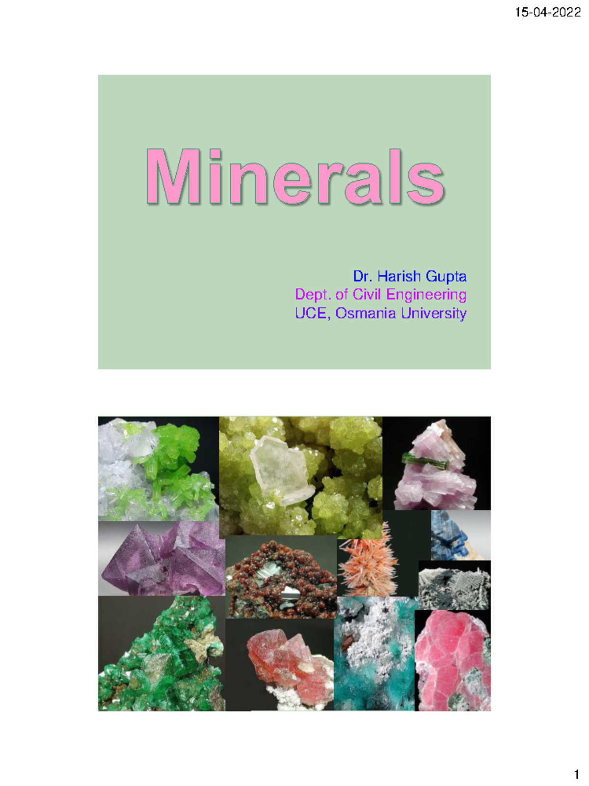 L-2 Properties of Minerals: Characteristics, Formation, and ...