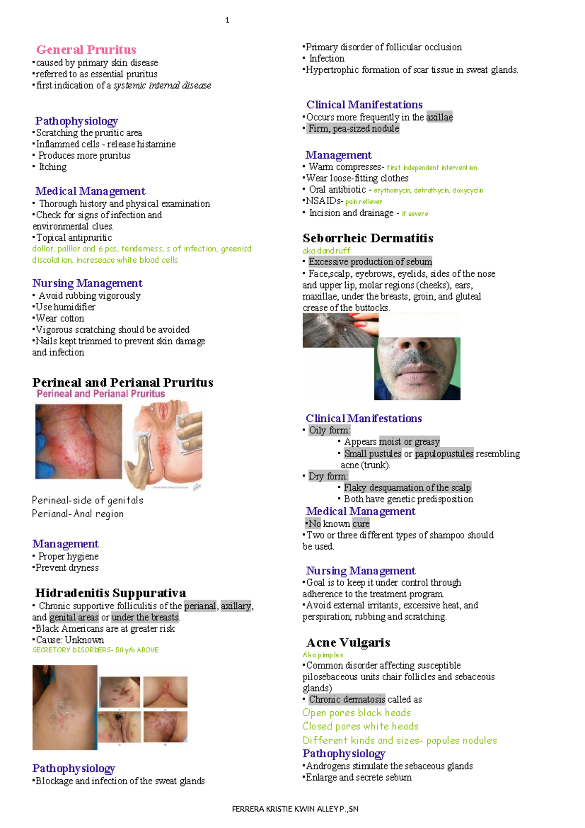 MS 2 UNIT 13: Comprehensive Overview of Skin Disorders and Management ...