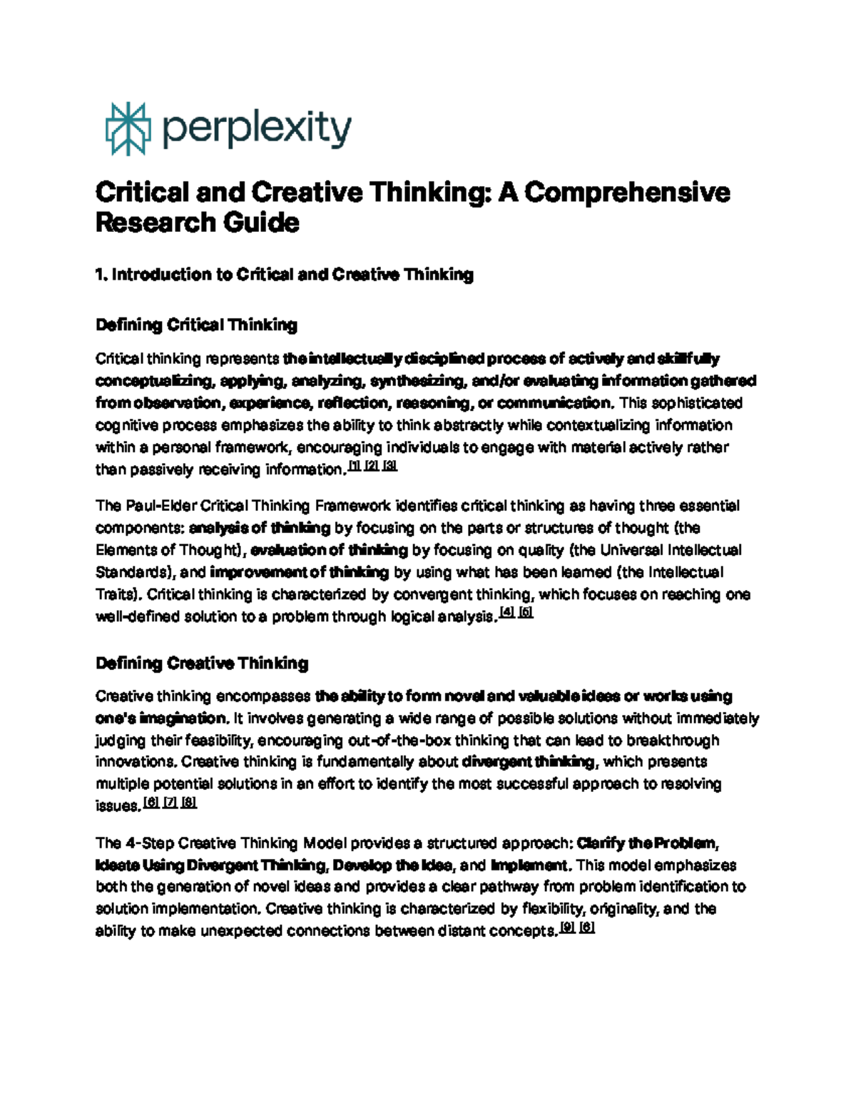 Critical and Creative Thinking: A Research Guide on Innovation and ...