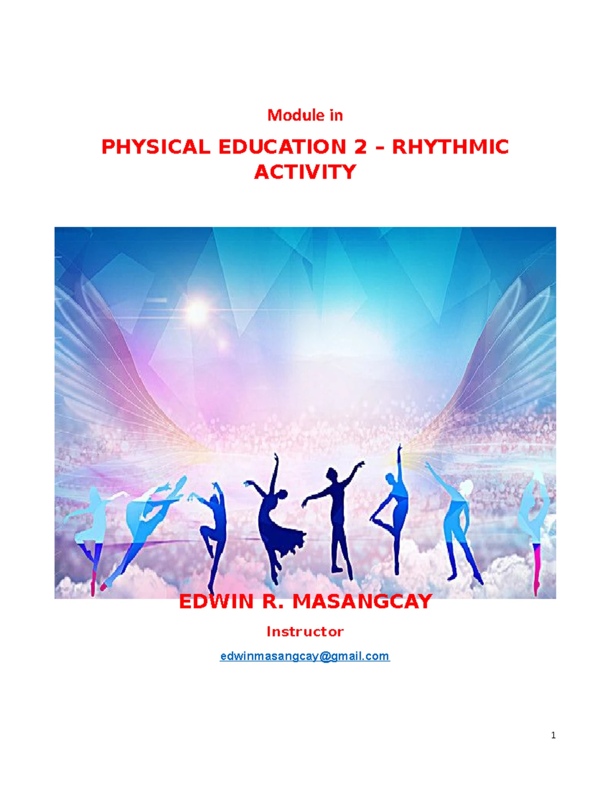 Module in PE2 Rhythmic Activities 1 Recovered - Module in PHYSICAL ...